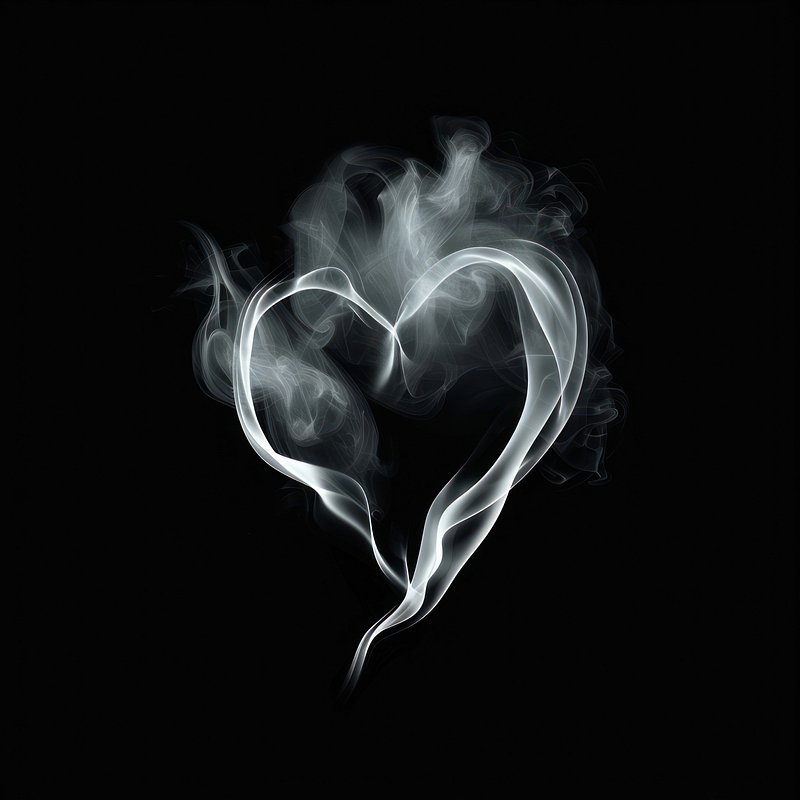 PNG Heart-shaped smoke on black | Premium PNG - rawpixel