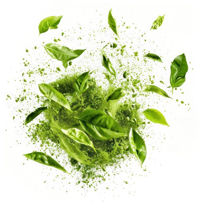 PNG Exploding green tea herbal | Premium PNG - rawpixel