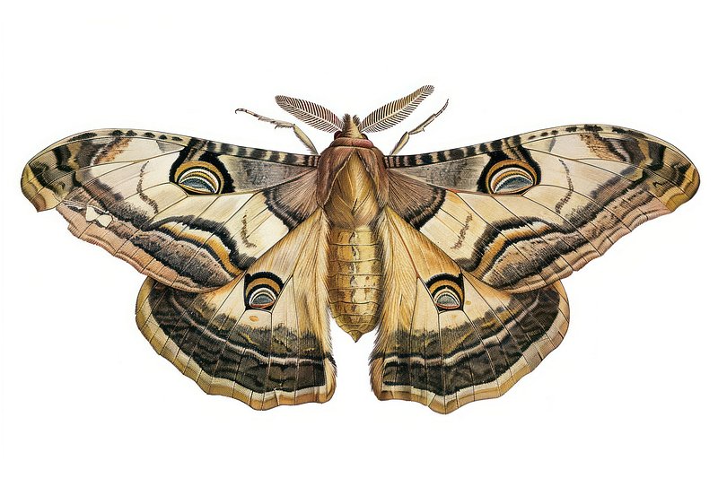 Moth moth illustration artwork | Free Photo Illustration - rawpixel