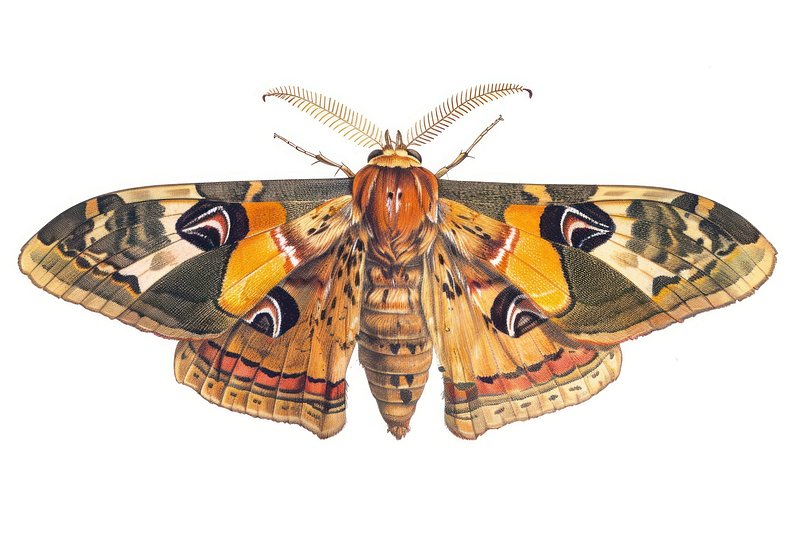Moth moth illustration artwork. | Free Photo Illustration - rawpixel
