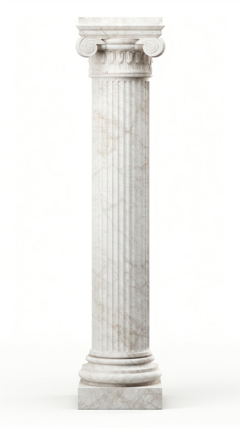 Ancient column with floral vines | Free Photo Illustration - rawpixel