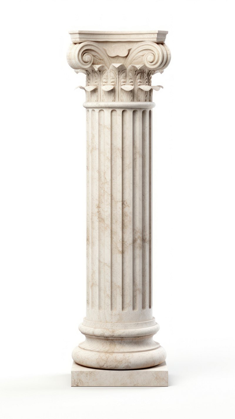 Ancient column with floral vines | Free Photo Illustration - rawpixel