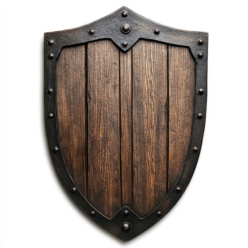 Rustic medieval wooden shield decor | Free Photo - rawpixel