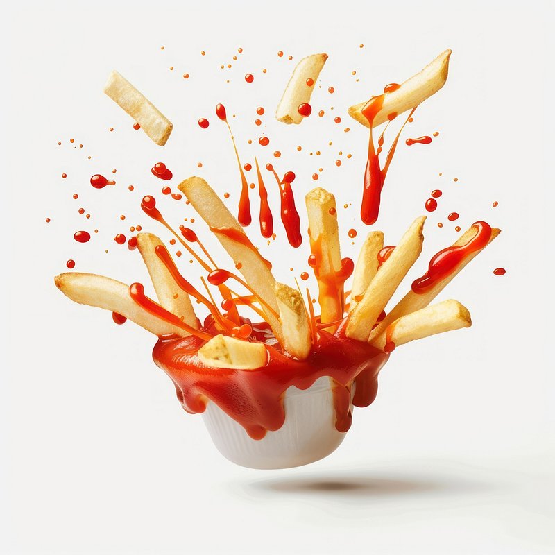 PNG Exploding french fries sauce | Free PNG - rawpixel