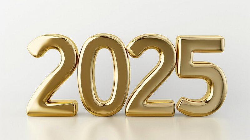 Golden 2025 numbers illustration | Free Photo Illustration - rawpixel