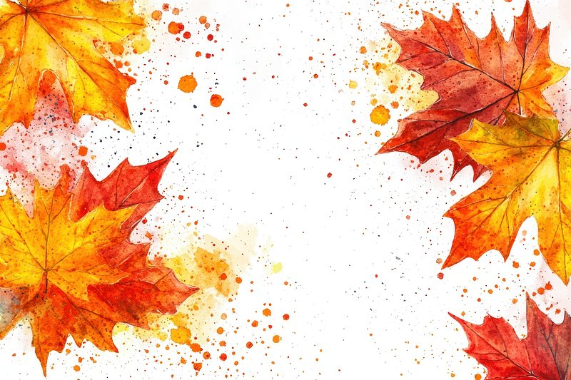 Autumn leaves watercolor png overlay | Free PNG - rawpixel