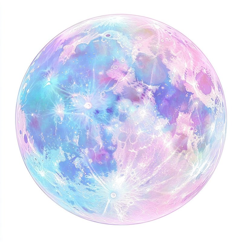 Simple full moon illustration whimsical | Free Photo Illustration ...