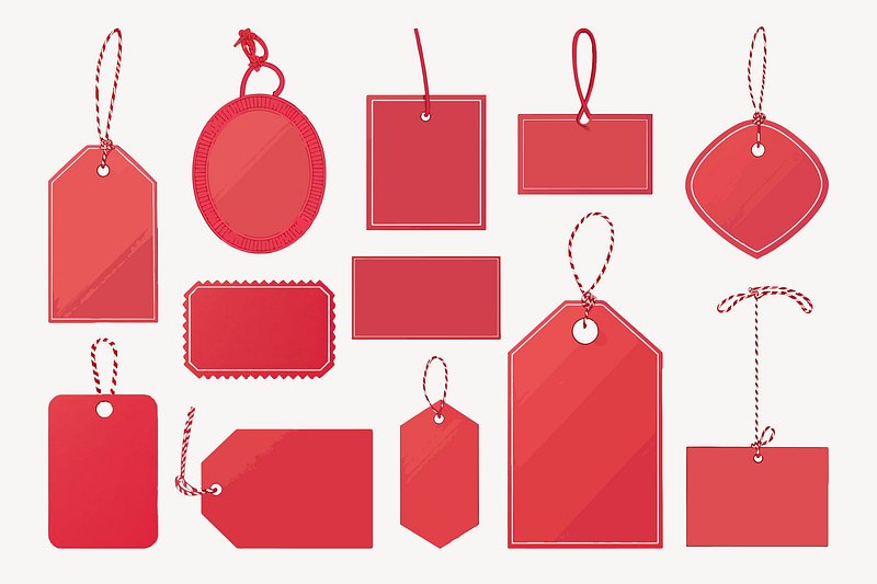 PNG red label tag element | Free PNG - rawpixel