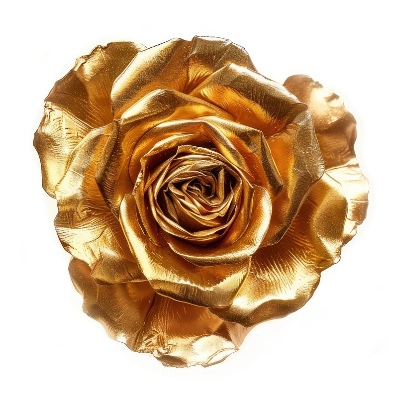 Golden rose illustration on white | Free Photo Illustration - rawpixel