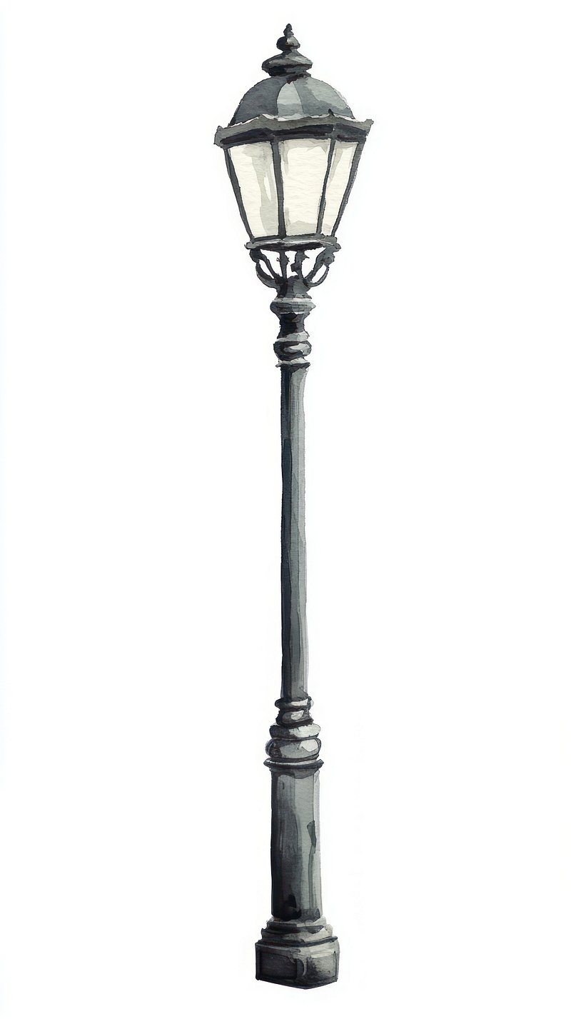 Pole illustration lamp art. | Free Photo Illustration - rawpixel