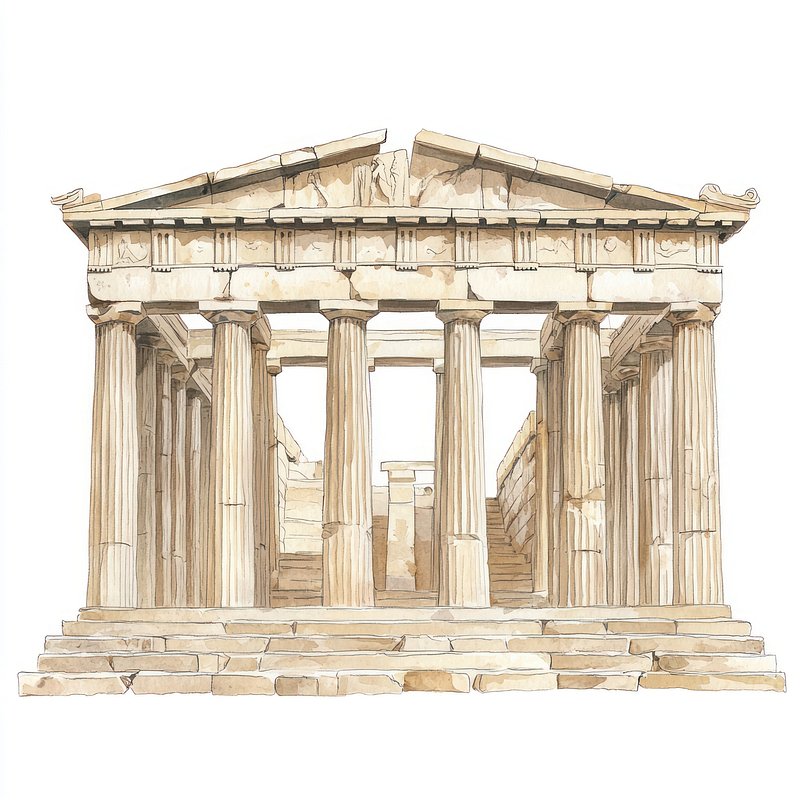 An ancient greek Parthenon architecture | Free Photo Illustration ...