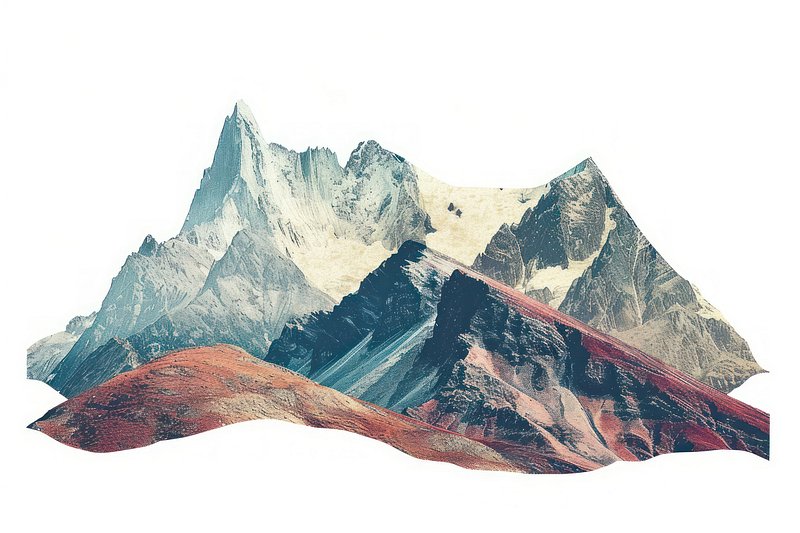Mountain shape collage cutouts nature | Free Photo Illustration - rawpixel