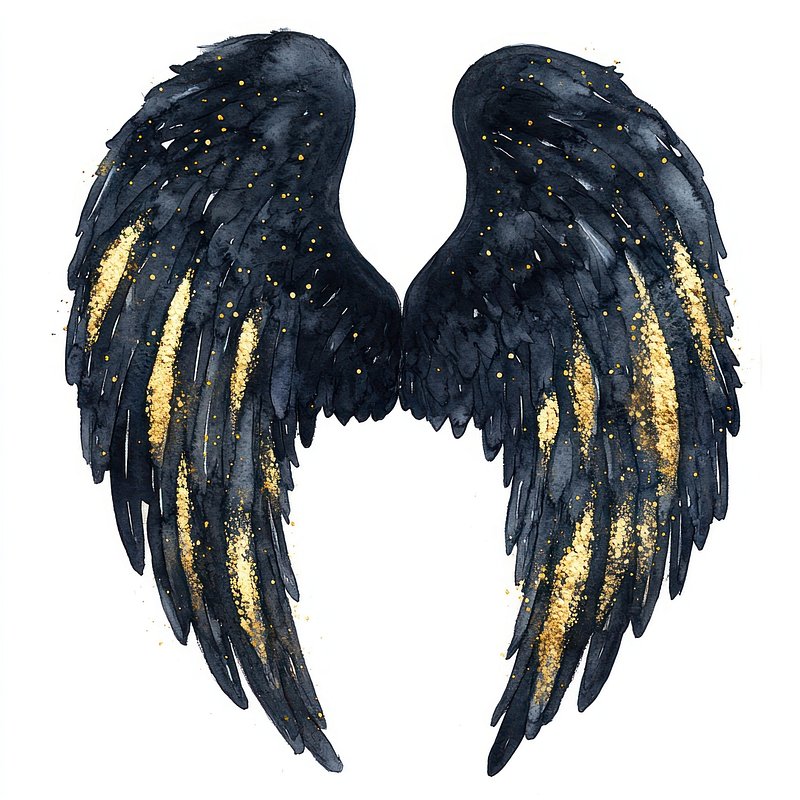 Celestial illustration Wings Wings Black | Free Photo Illustration ...