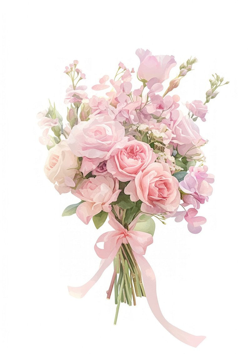 Coquette rose bouquet roses illustration | Free Photo Illustration - rawpixel