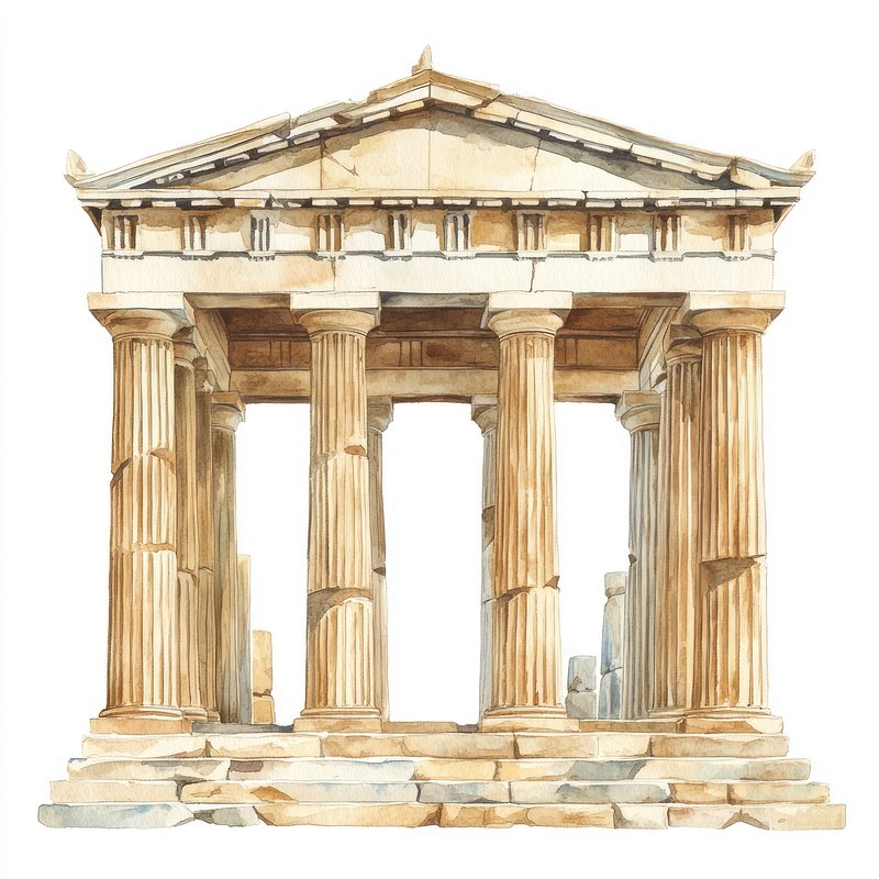 An ancient Greek temple architecture | Free Photo Illustration - rawpixel