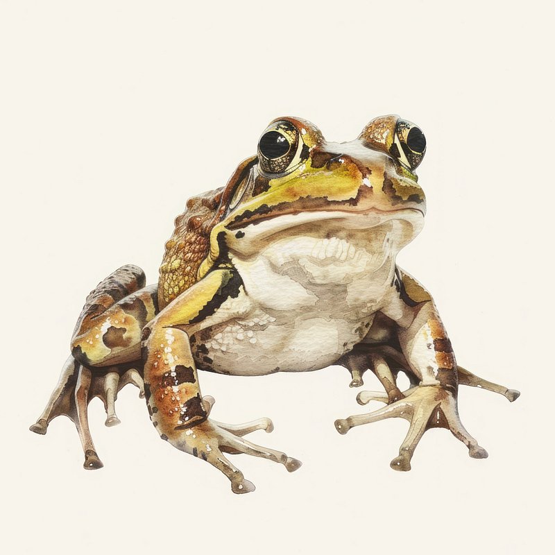 A frog illustration amphibian realistic. | Free Photo Illustration ...