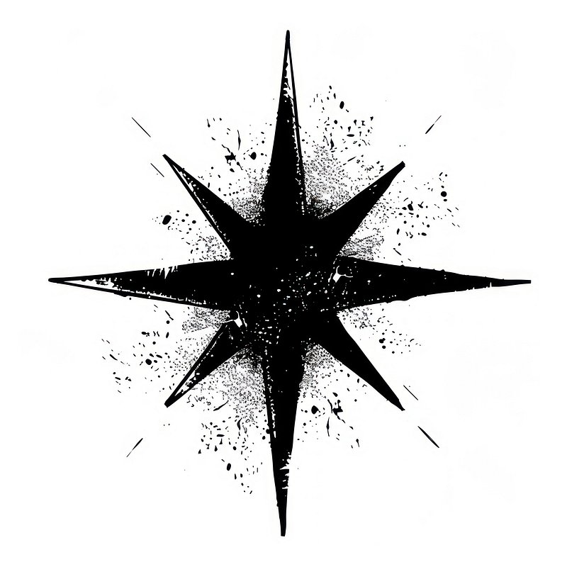 PNG Elegant compass star logo | Free PNG - rawpixel