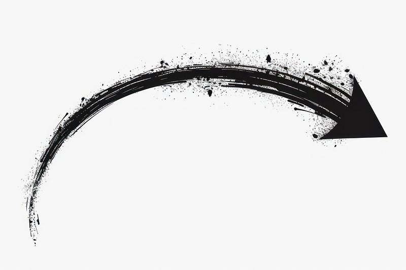 Curve arrow vector black illustration. | Free Photo Illustration - rawpixel