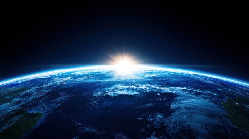 sun rising Earth space earth | Free Photo - rawpixel