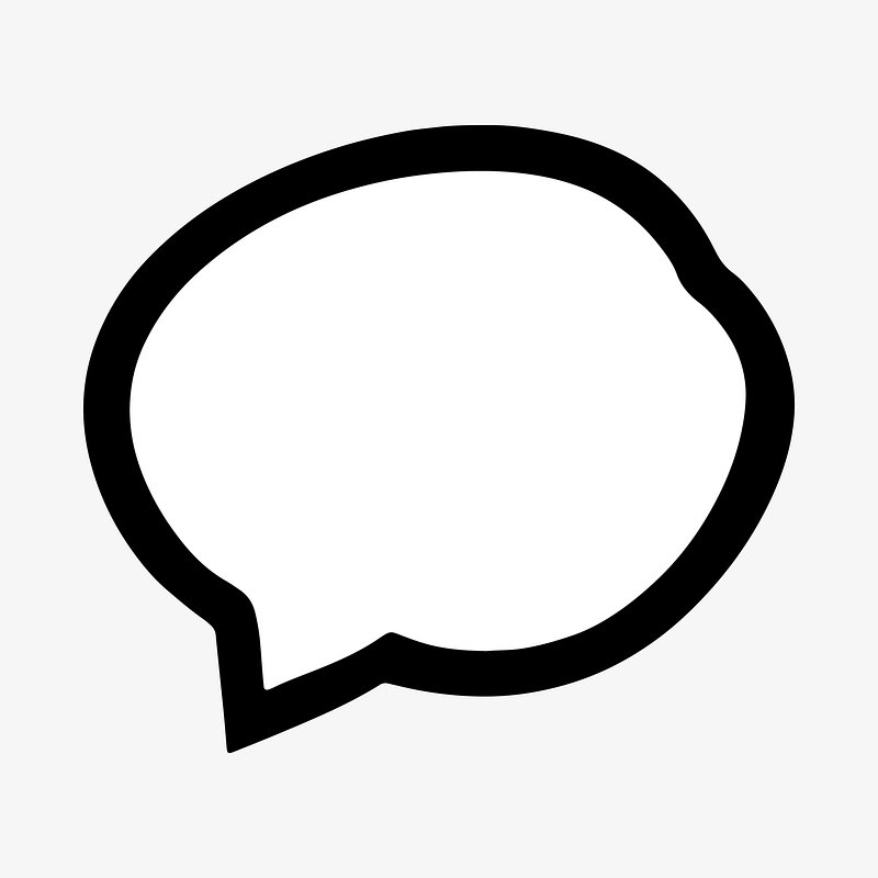 Simple speech bubble outline illustration | Free Photo Illustration ...