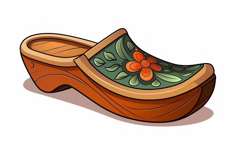 Wooden clog footwear cartoon clogs. | Premium Photo Illustration - rawpixel