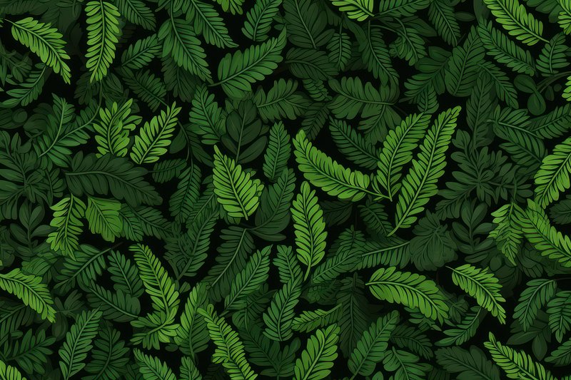 Cute green fern pattern background | Free Photo Illustration - rawpixel