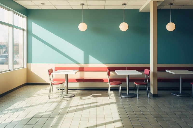 Fast food restaurant furniture cafeteria | Premium Photo - rawpixel