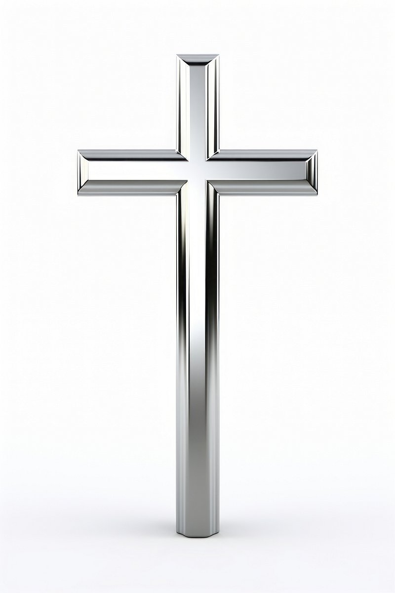 Baptism Cross Clip Art Silver