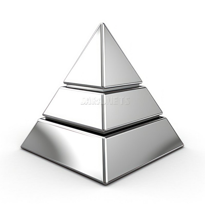 Pyramid ShapeChrome material pyramid silver | Premium Photo ...