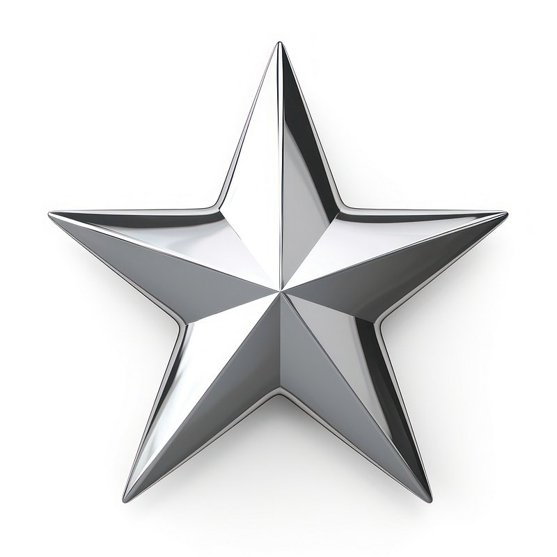 PNG Metalic Star symbol white | Free PNG - rawpixel
