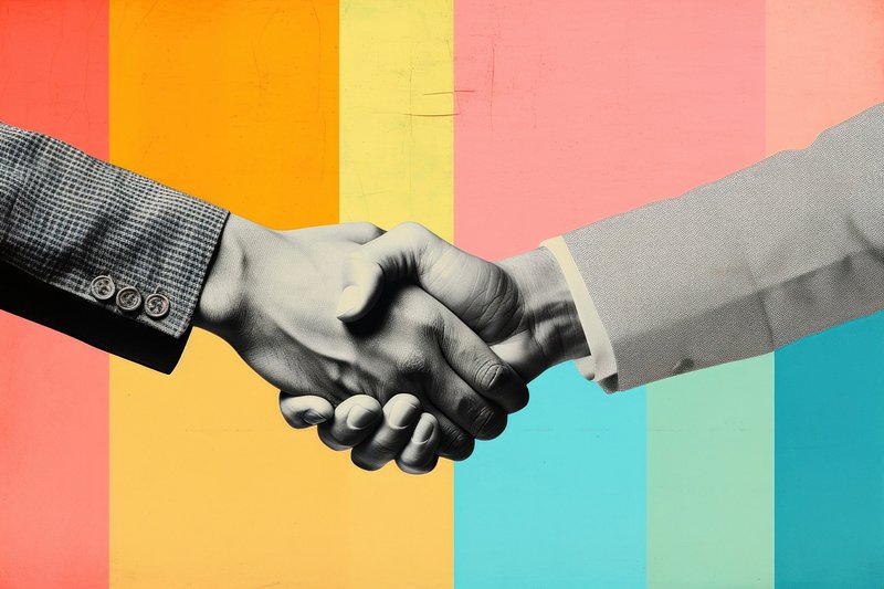 Retro Paper Handshake Images | Free Photos, PNG Stickers, Wallpapers ...