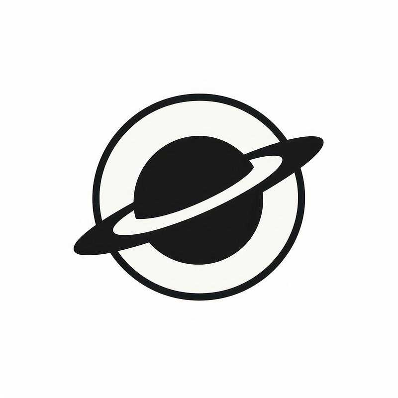 Saturn icon shape space logo. | Premium Photo Illustration - rawpixel