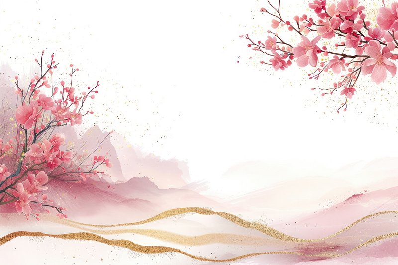 Waterfall border backgrounds blossom plant | Free Photo Illustration ...