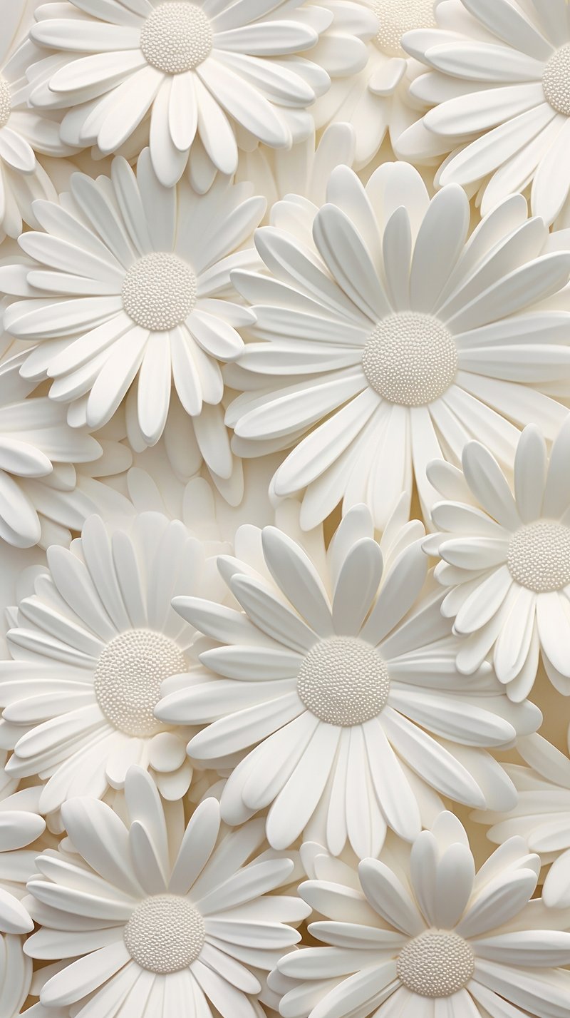 Minimal daisy bas relief pattern | Premium Photo - rawpixel
