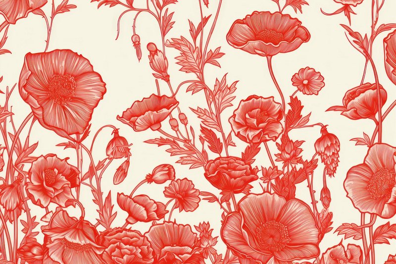 Carnation Toile Wallpaper Pattern Art Images | Free Photos, PNG ...