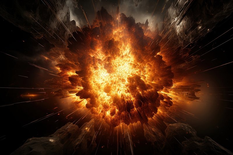 Dramatic explosion backgrounds fire illuminated. | Premium Photo - rawpixel