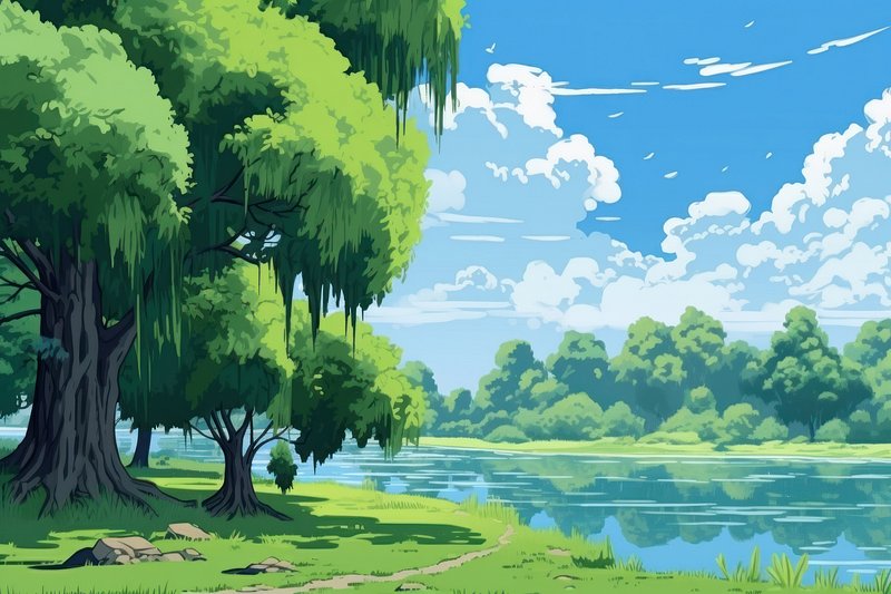 Landscape green tree backgrounds. | Free Photo Illustration - rawpixel