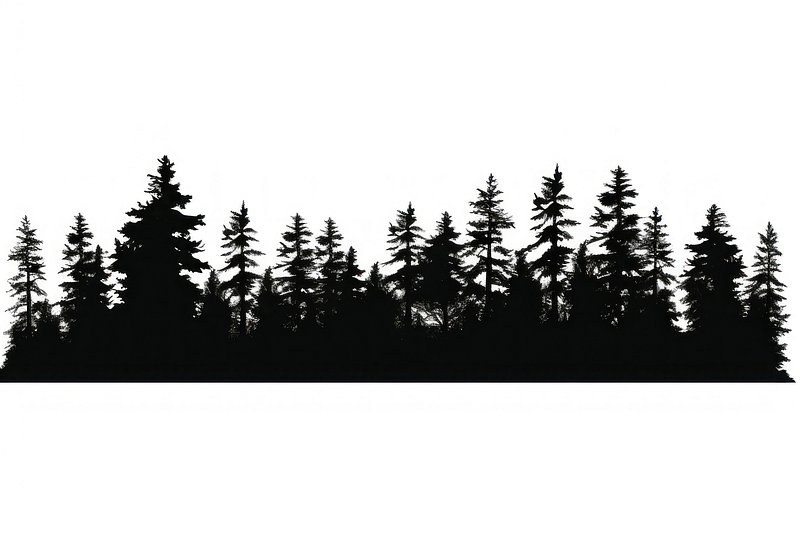 PNG Silhouette pine trees plant | Premium PNG - rawpixel