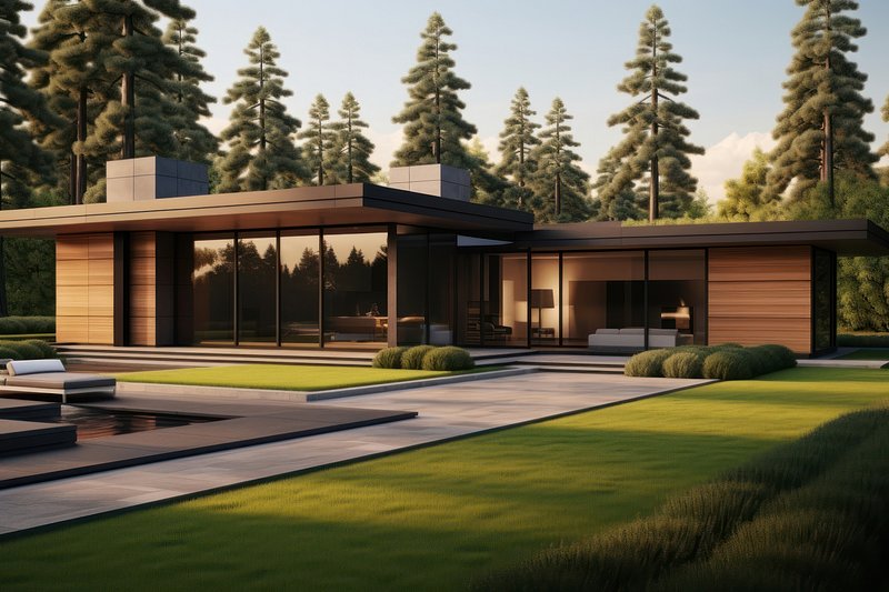 House detached garage grass architecture | Premium Photo - rawpixel