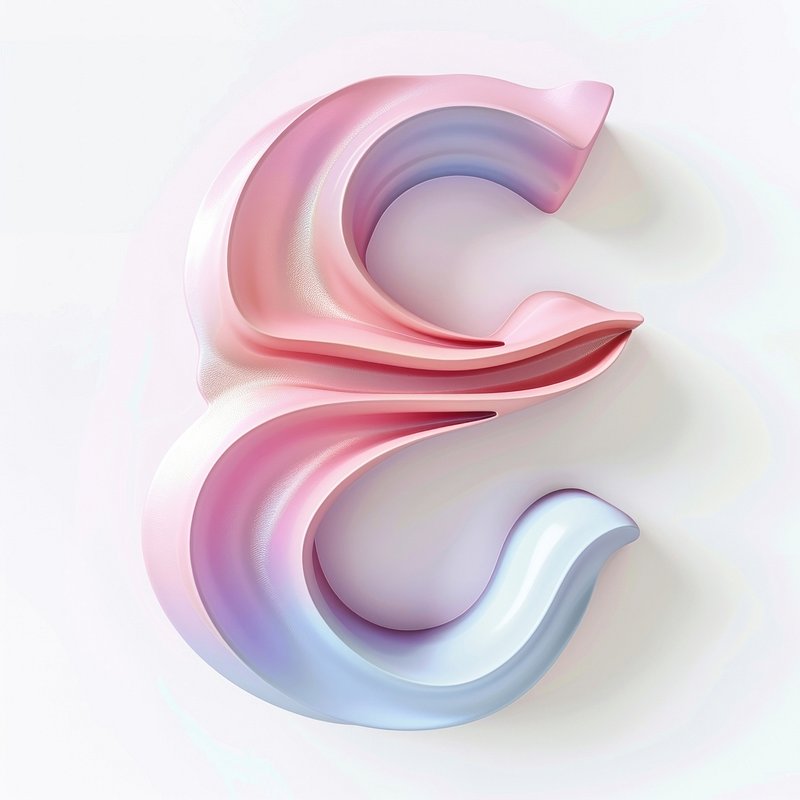 Letter E symbol curve shape. | Free Photo Illustration - rawpixel