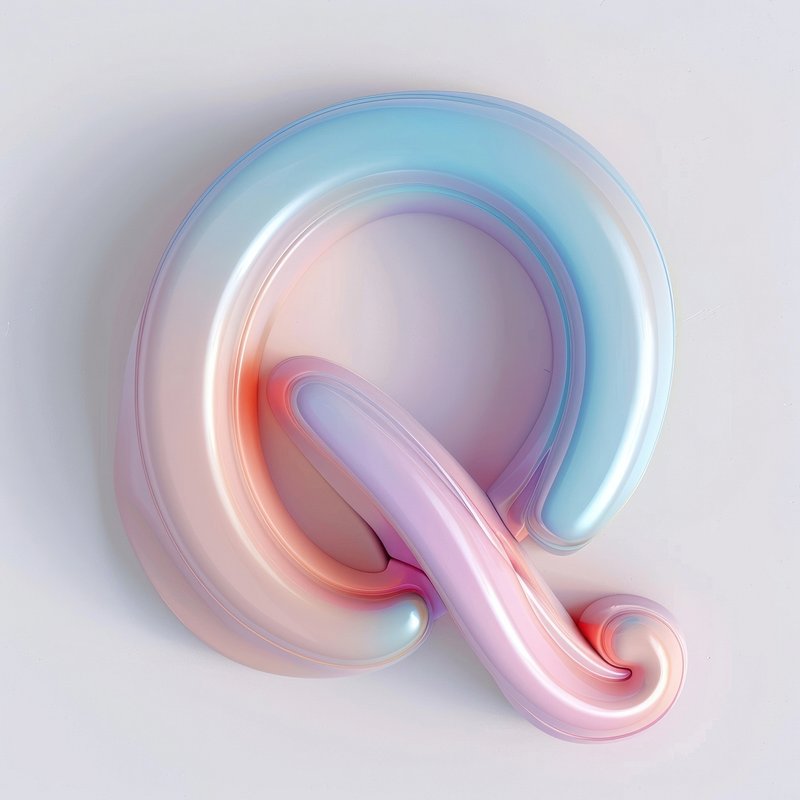 Letter Q shape curve pattern. | Free Photo Illustration - rawpixel