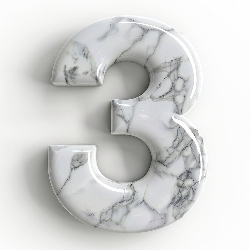 Number 3 number symbol shape. | Premium Photo Illustration - rawpixel