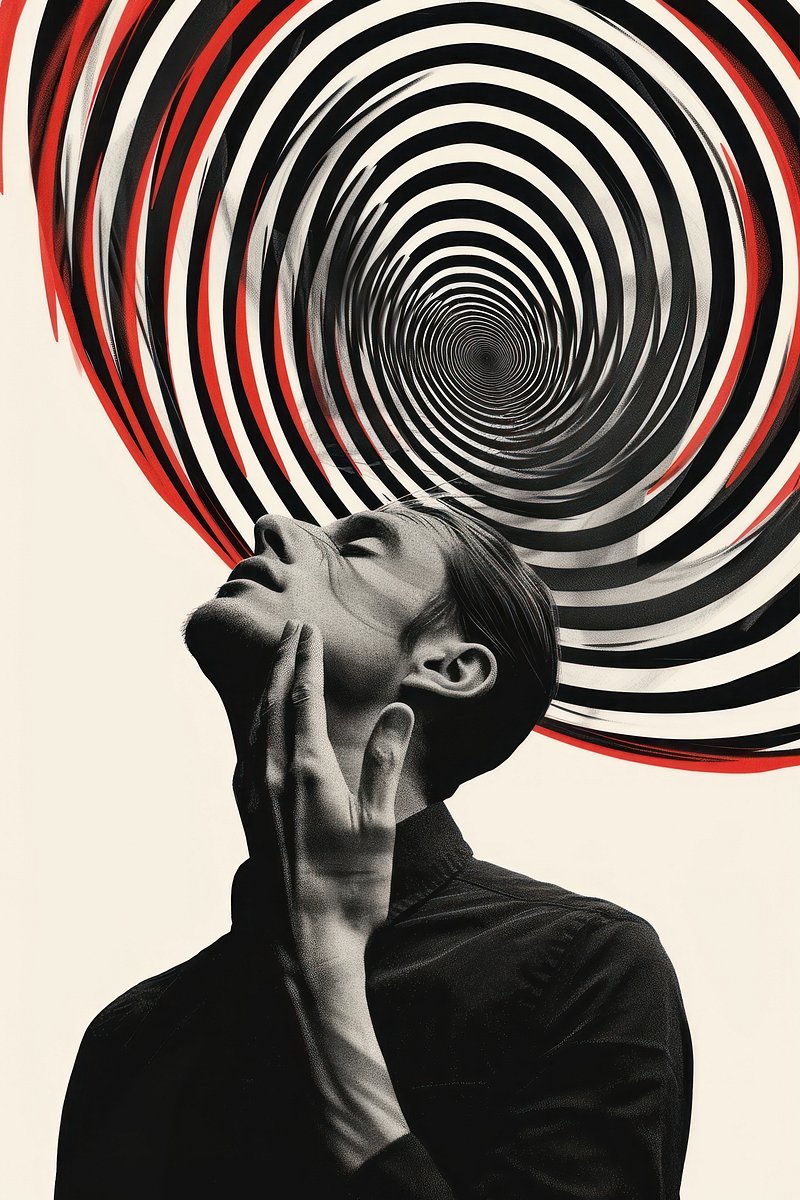 Doppler Effect portrait poster spiral. | Free Photo Illustration - rawpixel