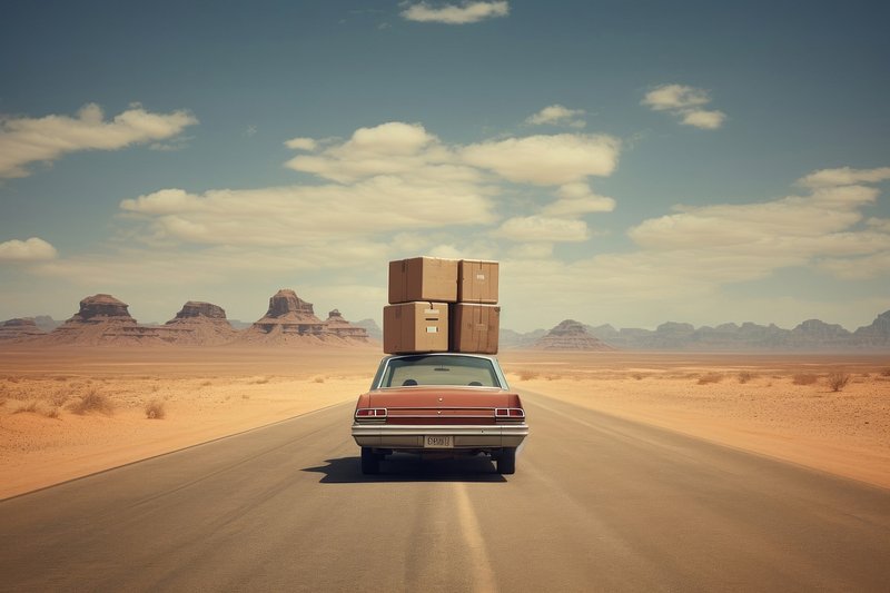 Car boxes top vehicle road | Premium Photo - rawpixel