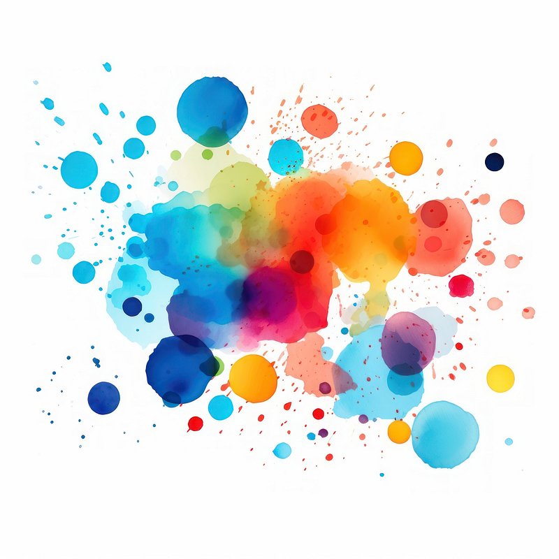 Colorful spots backgrounds white background | Premium Photo ...