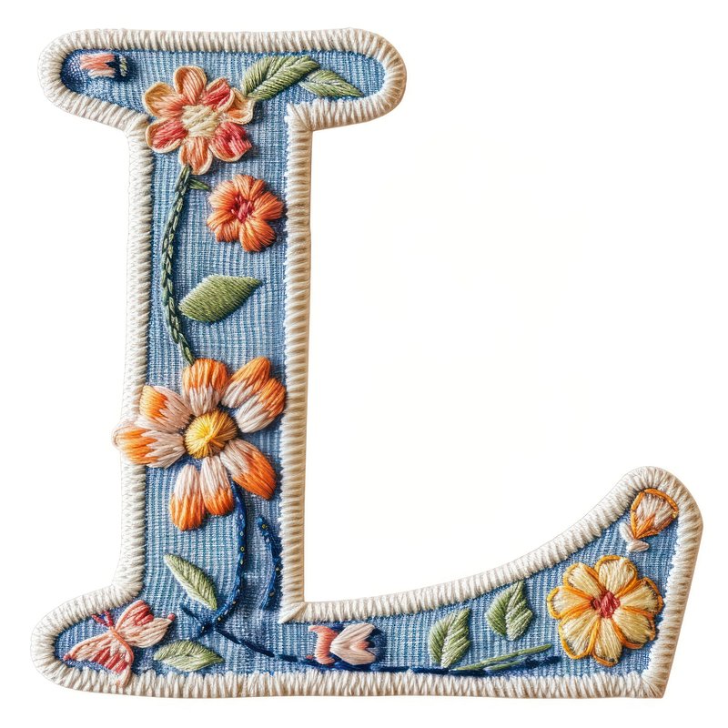 PNG Alphabet L embroidery pattern | Free PNG - rawpixel