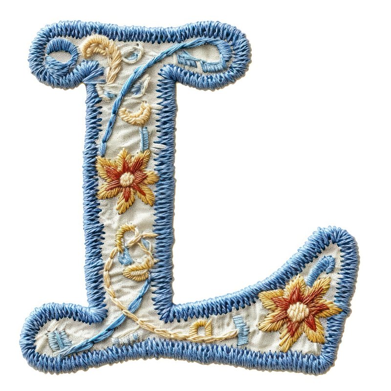 PNG Alphabet L embroidery pattern | Free PNG - rawpixel