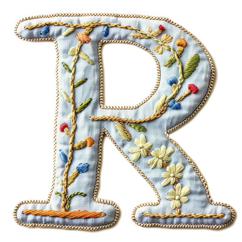 PNG Alphabet R embroidery pattern | Premium PNG - rawpixel
