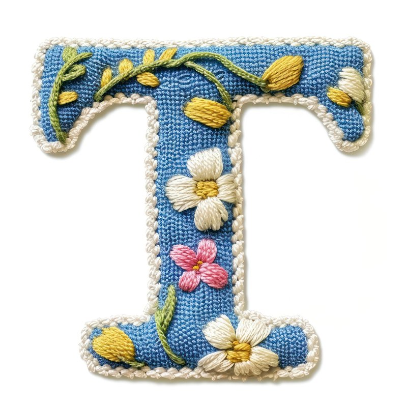PNG Alphabet T embroidery pattern | Premium PNG - rawpixel
