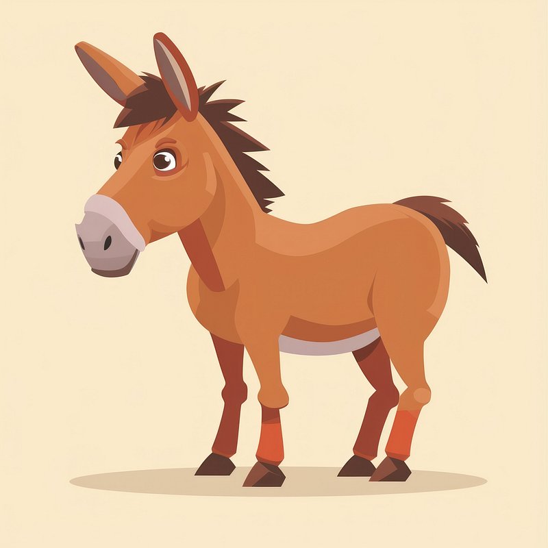 PNG Donkey full body animal | Premium PNG - rawpixel